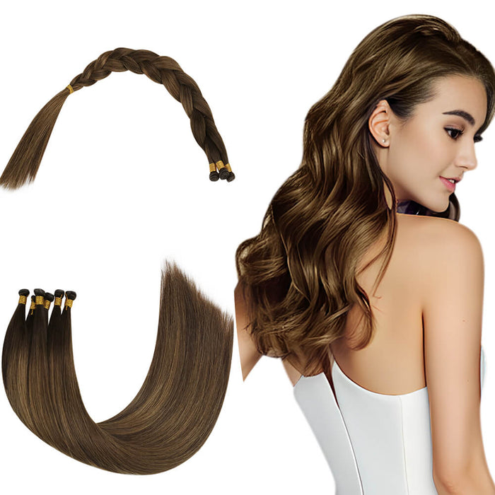 Full Cuticle Genius Weft Hair Extensions Human Hair For Women #DU