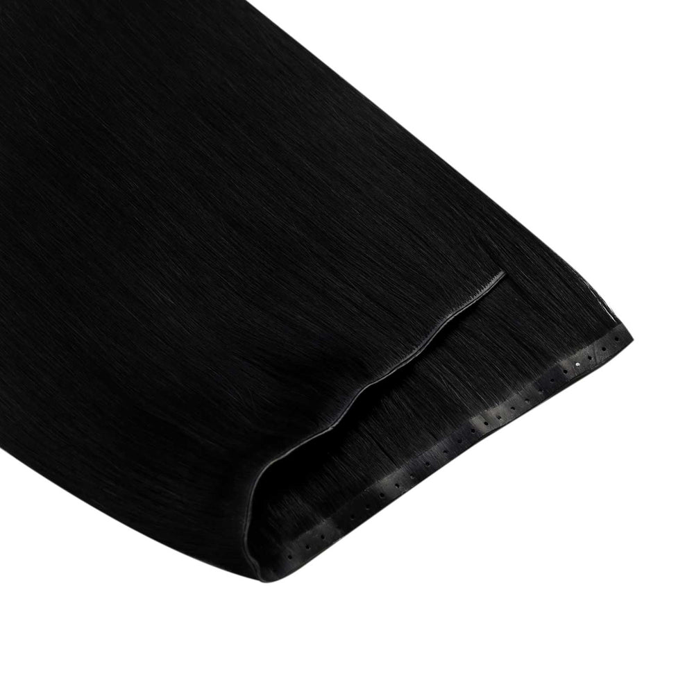 Virgin Seamless Invisible Skin Weft Extension With Small Hole Black #1