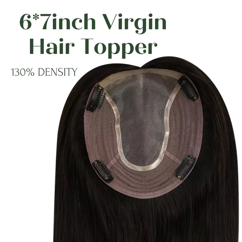 Mono Base Virgin Human Hair Toppers Off Black And Genius Weft ...