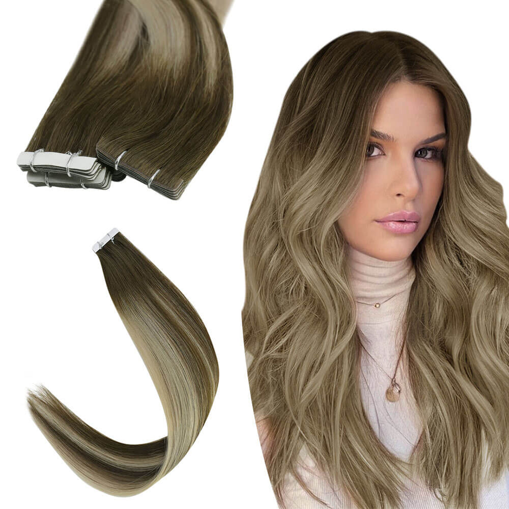Seamless Injection Tape in Hair Extensions Virgin Human Hair #4/8/27/4