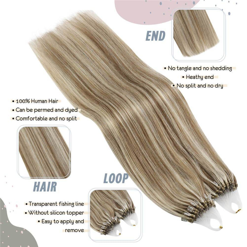 Micro Fusion Hair Extensions For Thin Hair to Add Volume and Length ...
