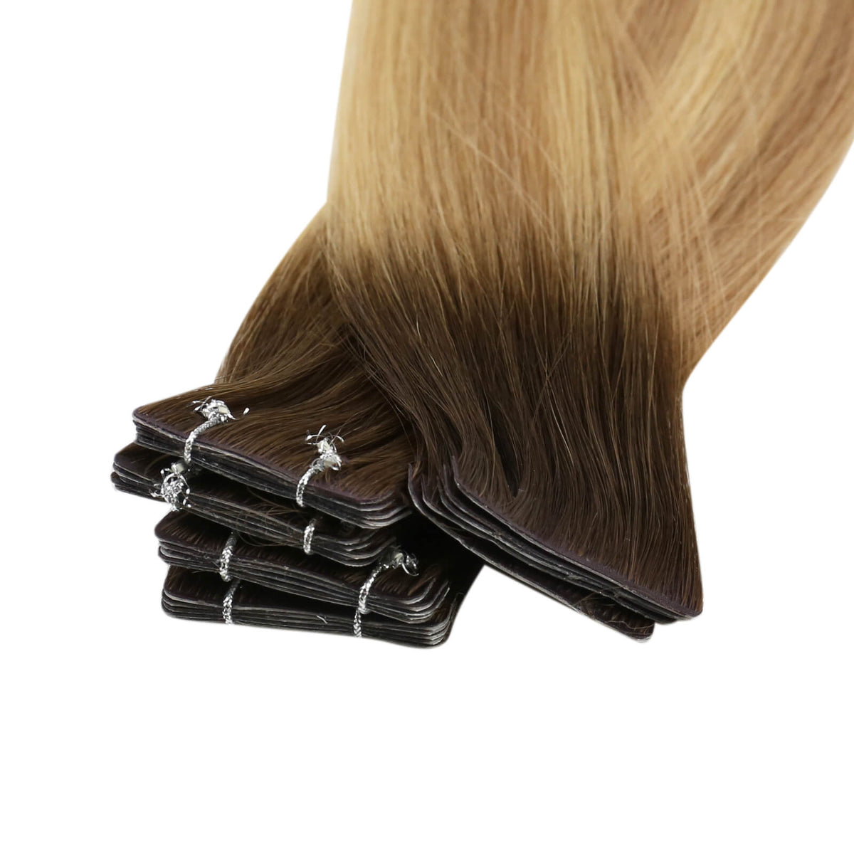 Seamless Inject Tape in Extensions Virgin Human Hair Balayage #3/8/22